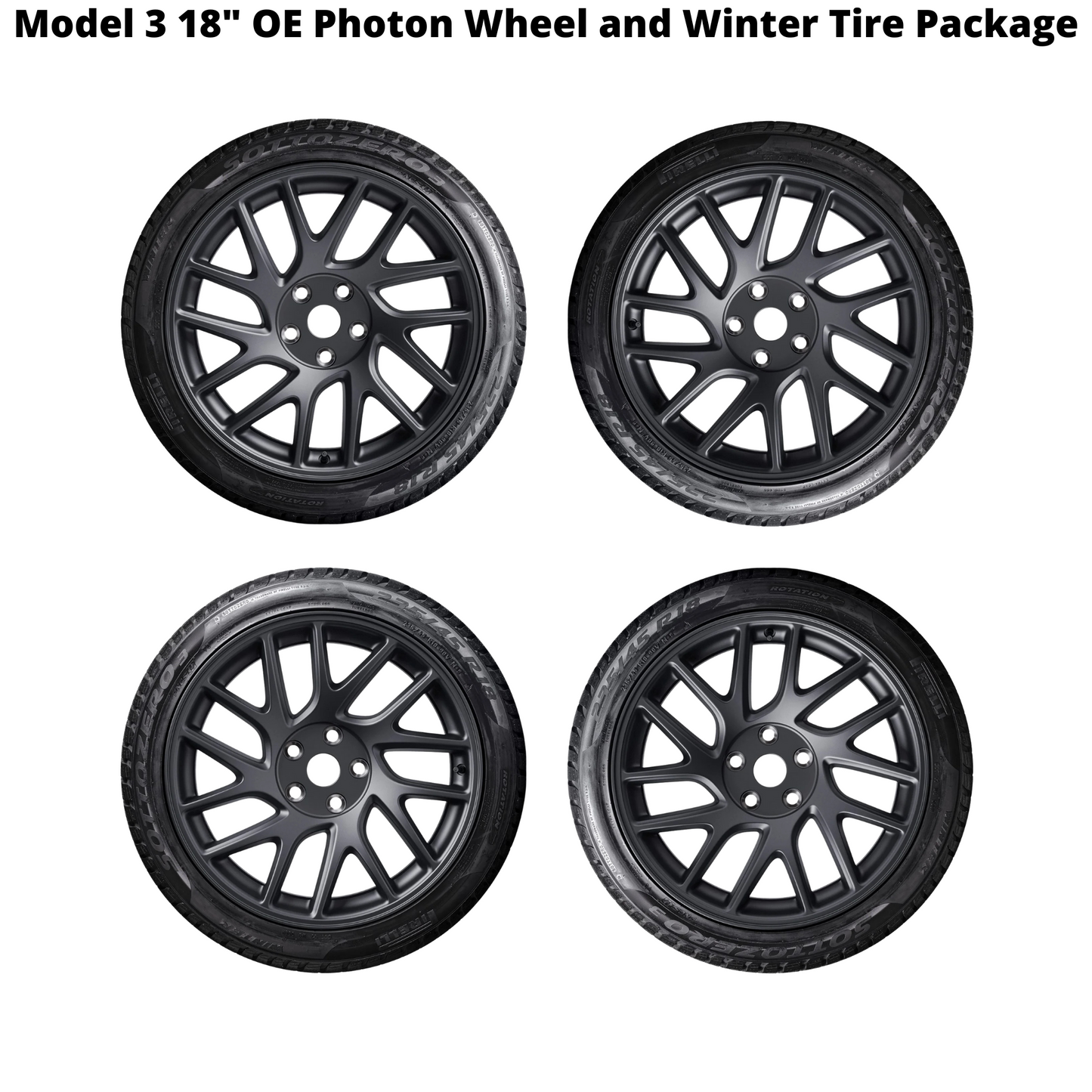 Model 3 18" Tesla Photon Wheel and Winter Tire Package – GOEVPARTS