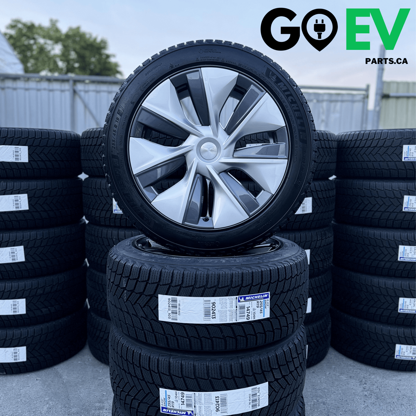 Tesla Model Y: 19" Dark Gemini Wheel Winter Tire Package – GOEVPARTS